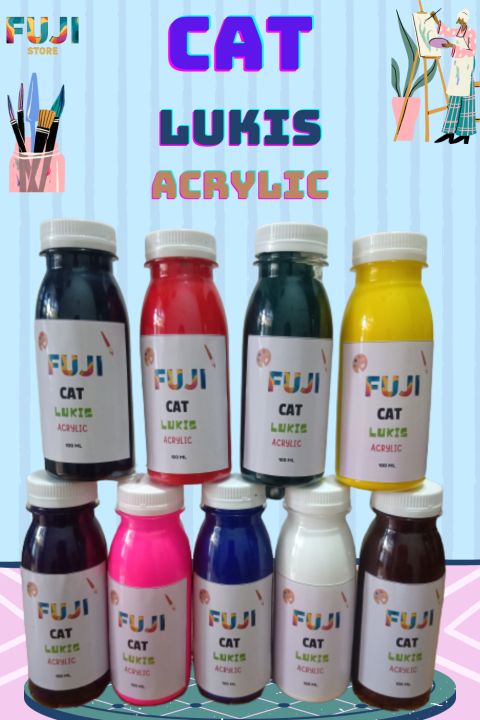 cat lukis / cat kanvas acrylic premium 100 ML ( Diskon 50 % dan Free ...