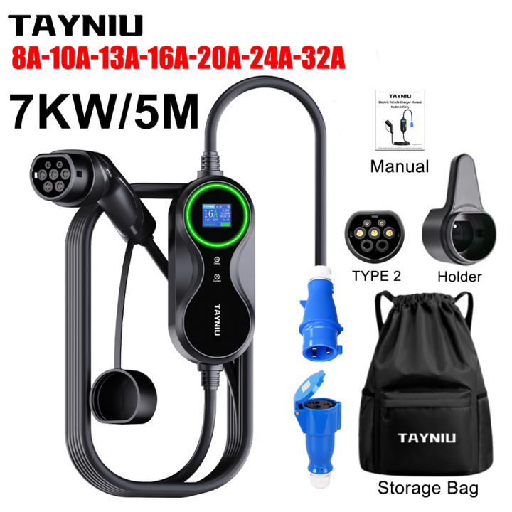TAYNIU Infinity Electric Car Charger Wifi APP 32A 7KW 3.5KW 16A 5M ...