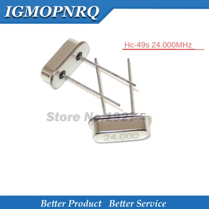 10PCS HC-49S 24.000M 24.000MHZ 24M 24MHZ 49S HC-49S DIP-2 Passive Quartz crystal oscillator ...