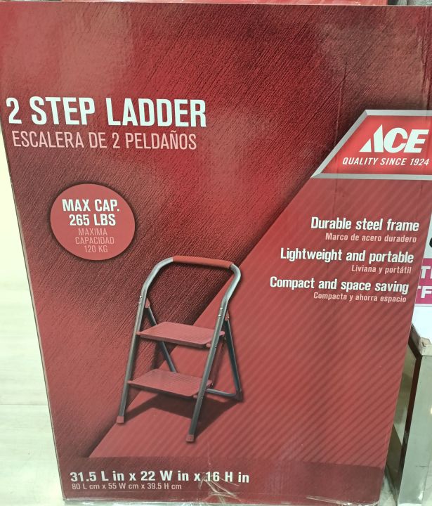 ACE 2 STEP LADDER (MAX CAP 265LBS) | Lazada PH