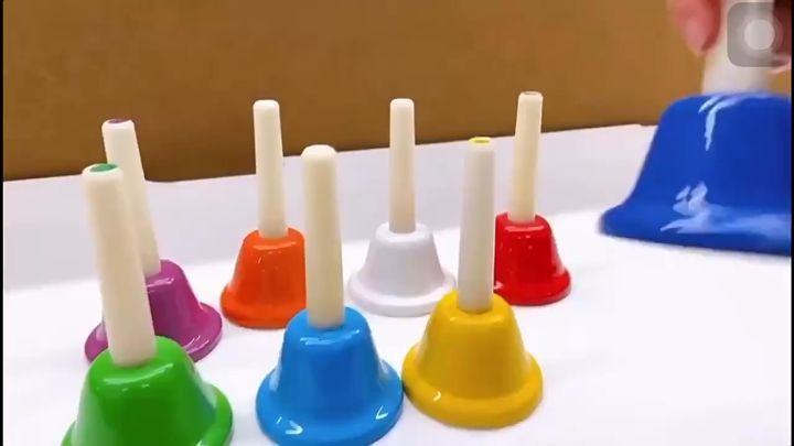 8pcs/Set Musical Hand Bell Handbell Music Colorful Hand Bells Music ...