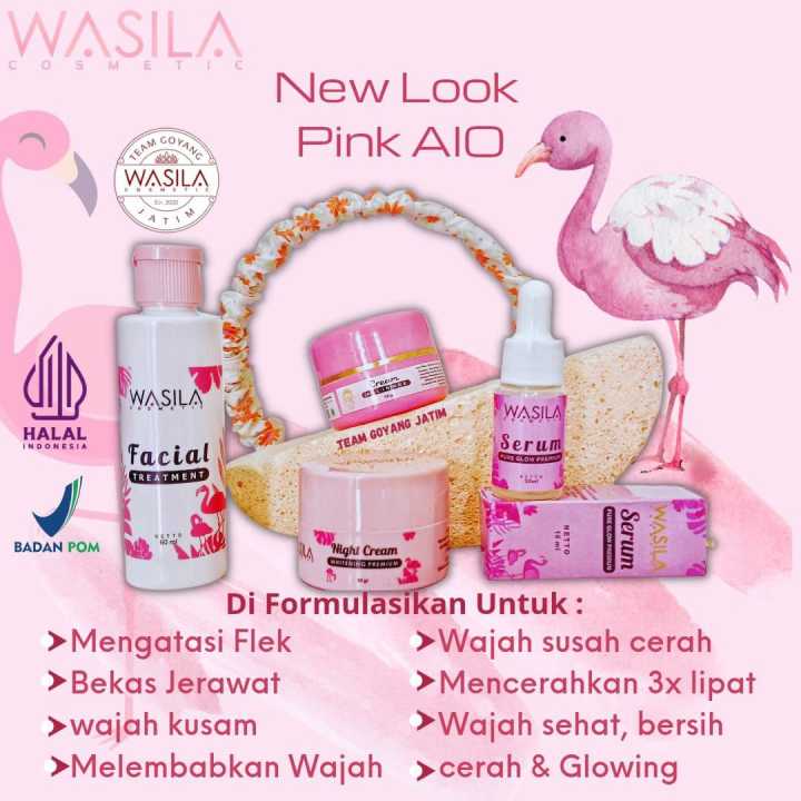 WASILA COSMETIC PAKET PREMIUM PINK SERUM ISI 5/ WASILA COSMETIC PAKET PREMIUM PINK SERUM ISI 4 ...