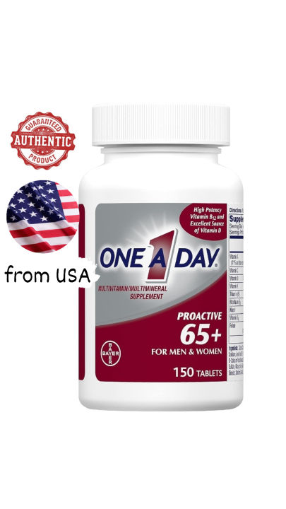 One A Day Proactive 65+, Mens & Womens Multivitamin, 150 Tablets ...