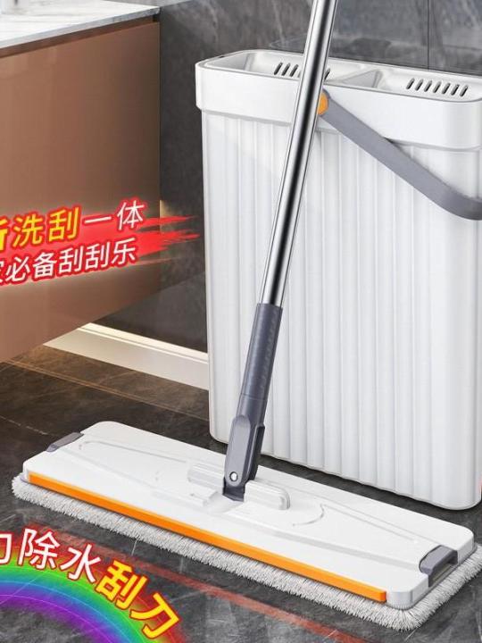Hand-Free 2025 Model Home Use Flat Mopping Cloth Bucket Lazy Mop Set ...