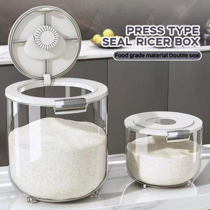 10KG-15kg Rice Dispenser and Storage with Measuring Cup Sealed Grain ...