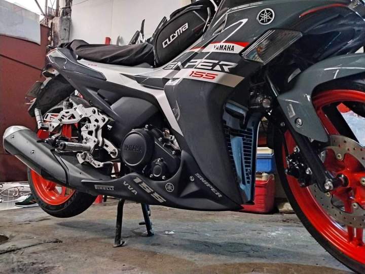 BELLY PAN V4 NEW SHIFTER AND STOCK FOOTREST DESIGN SNIPER 155 FIBER ...