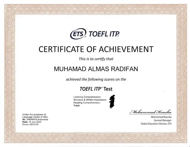 sertifikat toefl itp | Lazada Indonesia