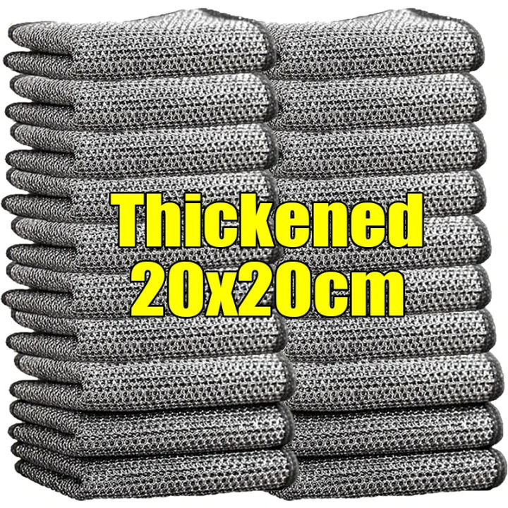 Metal Wire Mesh Cleaning Cloths Universal Sink Faucet Tea Stain Rag ...