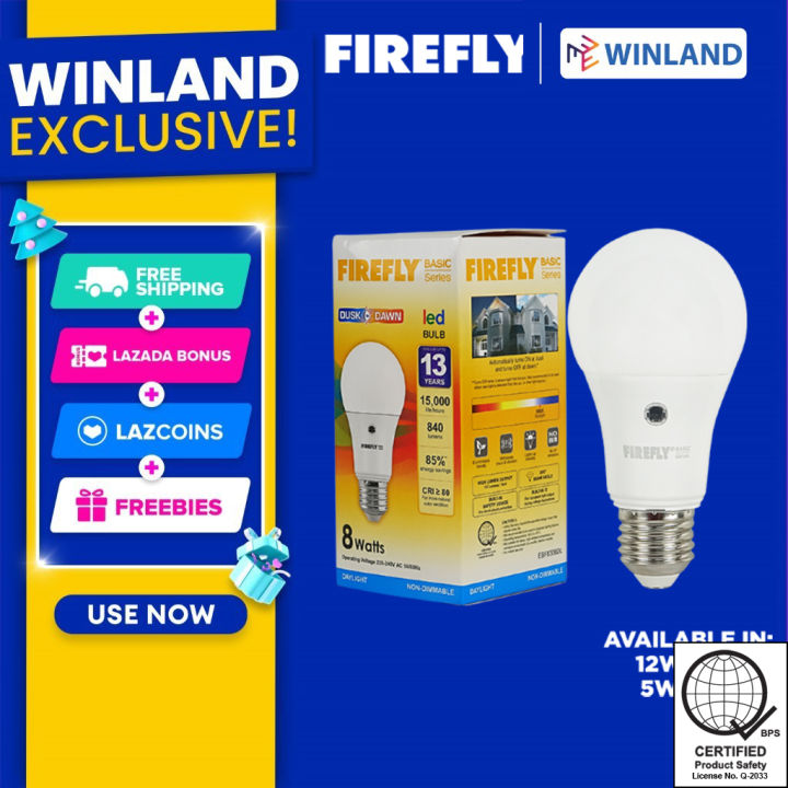 Firefly by Winland Basic Series LED Bulb Dusk to Dawn Functional LED ...