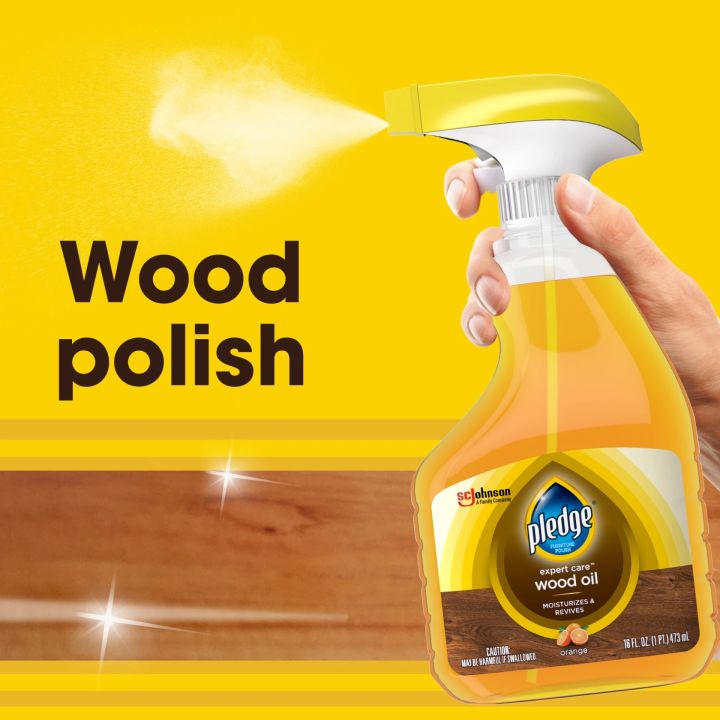 Pledge Wood Oil, Moisturizes & Revives, Orange 16 fl oz, 473ml | Lazada