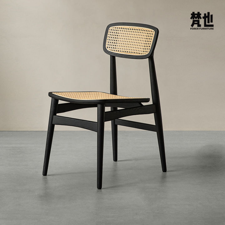 Fanye Furniture Solid Wood Rattan Dining Chair Study Chair White Oak ...