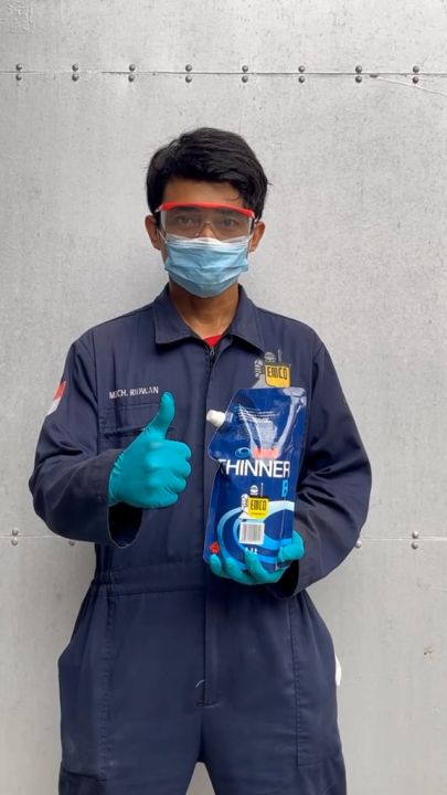 EMCO Thinner B 1 Liter 0,5 Liter untuk Cat Kayu Besi Thiner Tinner ...