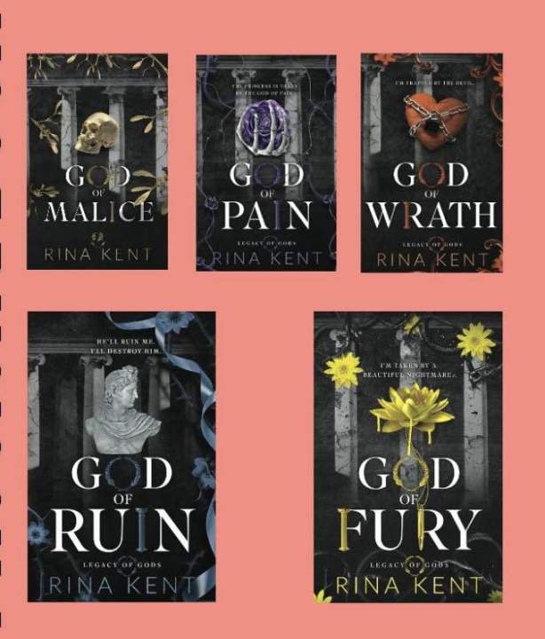 Legacy of Gods Series by Rina Kent , God of Malice, God of Pain, God of Wrath & God of Ruin, God ...