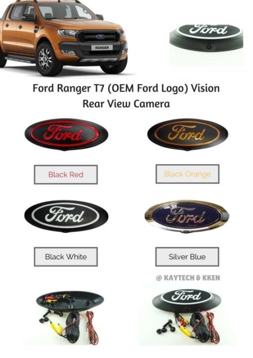FORD RANGER REVERSE CAMERA WITH FORD LOGO - REVERSE CAMERA HD (T6/T7/T8 ...