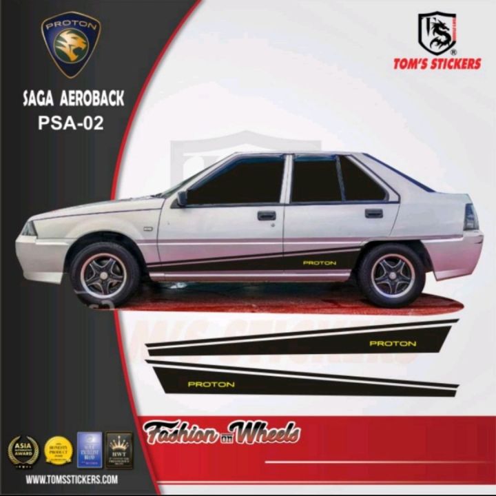 👍👍 PROTON SAGA AEROBACK CAR BODY STICKER SET PSA - 02 | Lazada