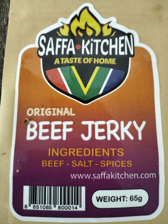 SAFFA KITCHEN Beef Jerky, Original flavor 65 grams,. 200 grams บิลตอง ...