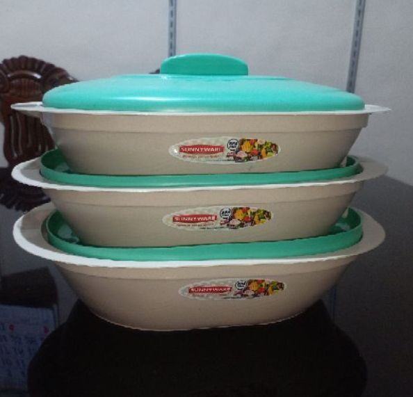3PCS OVAL FOOD CONTAINER / FOOD KEEPER(PINK,BLUE,GREEN) | Lazada PH
