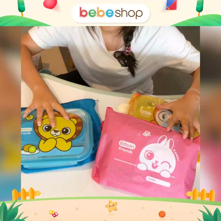 Bebeshop Edison Friends tray กล่องอาหาร ผลิตจากสแตนแลสสตีล ที่ถูกสุขอนามัย | Lazada.co.th