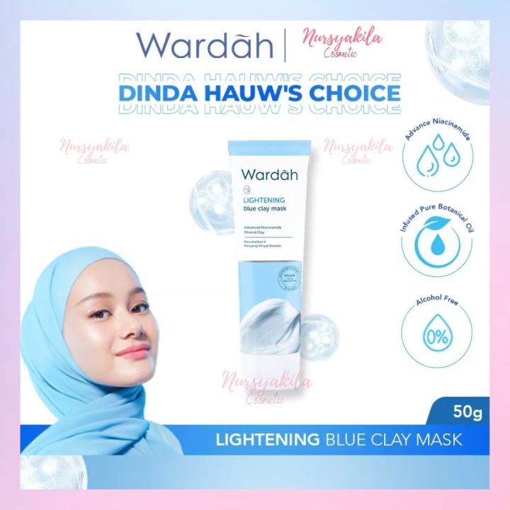 Wardah Lightening Blue Clay Mask 50 ml - Masker Wajah | Lazada Indonesia