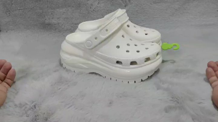 crocs pure rubber platform ladies casual sandals, slippers, non-slip ...