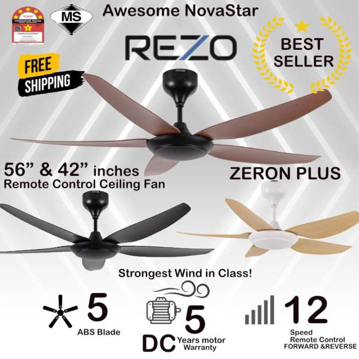Rezo Zeron Plus DC motor Remote Control ceiling fan | Lazada