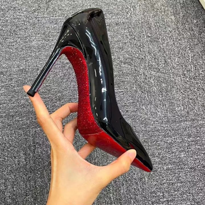Red Sole High Heels Women's Sexy Professional Patent Leather Black ...