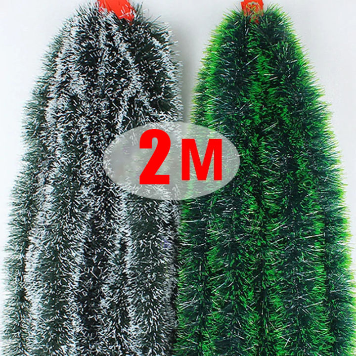 🔥 2M Christmas Tinsel Ribbons Green Cane Ribbon Garland Xmas Tree ...