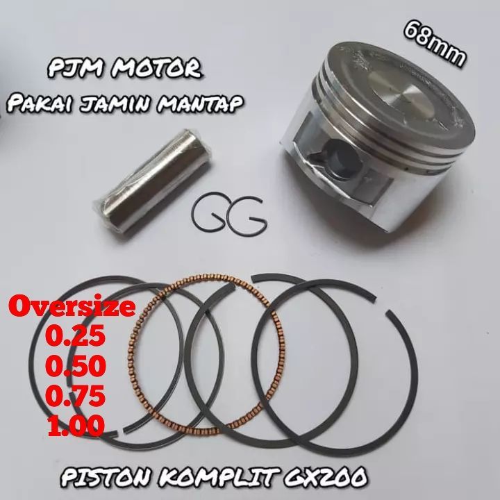 GX160 0.75 PISTON ASSY RING SEHER KOMPLIT MESIN PENGGERAK DAN GENSET 5.5HP EC2500 2KW 3KW 2000 ...