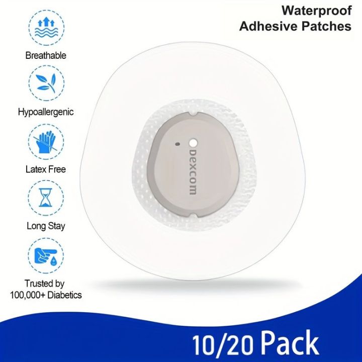 Dexcom G7 Waterproof Adhesive Patches, 20 Pack - Sweatproof ...