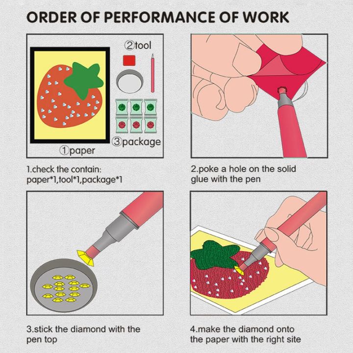 DIY Manual Stickers Children Puzzle Cartoon Paste At Will Full Diamond ...