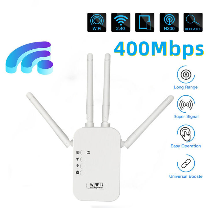 300Mbps Wireless Network Router 2.4G Wifi Remote Range Wi-Fi Network ...