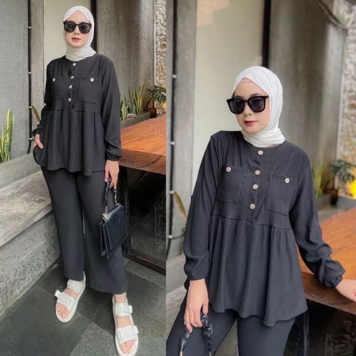 VIRAL Setelan knit xxl stelan bahan knit premium setce klitn terbaru ...