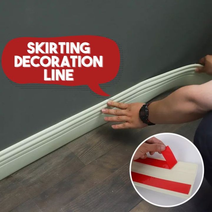 1M X 8CM Wide 3D Wall Skirting / Skirting Dinding / Wall Skirting ...
