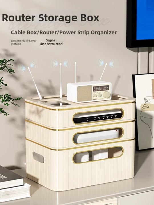 MIVOFIVO | Cable Management Box For Router TV Set-top Box Power Strip ...