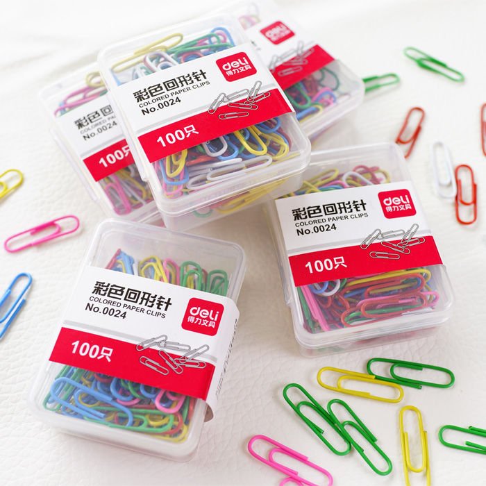 Deli 0024 Colorful Clip Creative Cute Paper Clip Financial ...