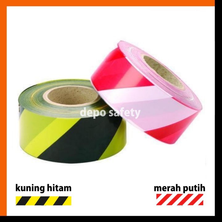 Safety Line Garis Polisi Merah Putih - Police Line Barricade Merah ...