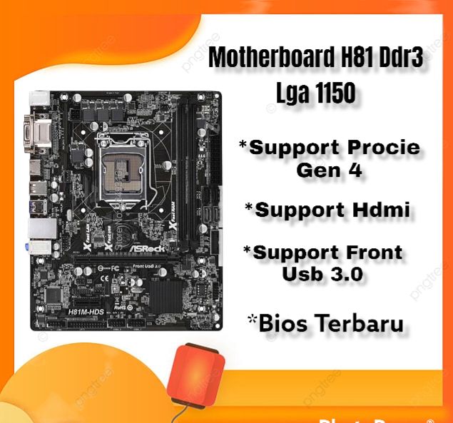 Motherboard H81 Ddr3 Lga 1150 Support Hdmi | Lazada Indonesia