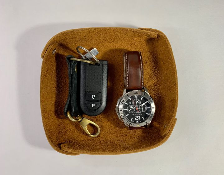 Leather collapsible tray 7x7 inches | Lazada PH