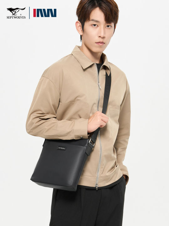 Septwolves Commuter Men's Large Capacity Shoulder Bag Outdoor Messenger ...