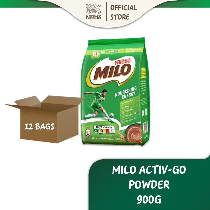 [Carton] MILO ACTIV-GO Regular Powder Refill Pack (900g) | Lazada Singapore