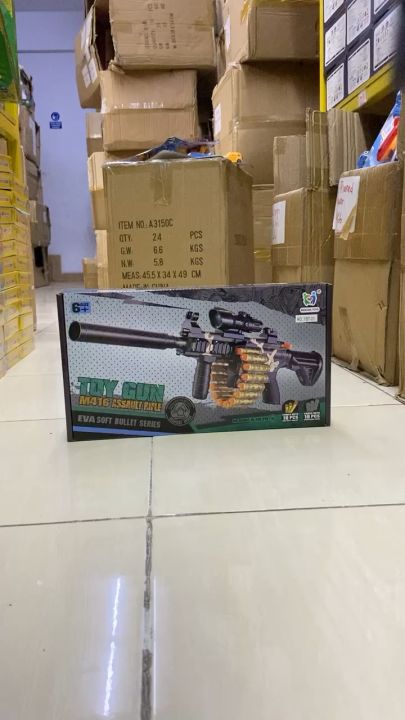 Mainan Anak TOY GUN M416 ASSAULT RIFLE Tembakan Eva Soft Bullet Series | Lazada Indonesia