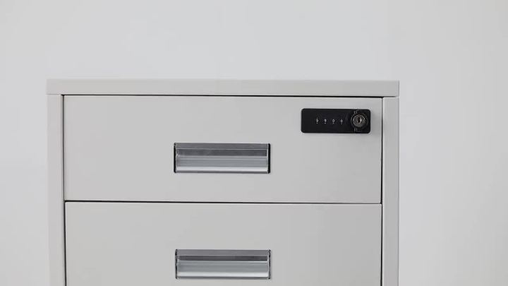 Office Home File Cabinet with Lock Drawer Floor Storage Cabinet Low ...