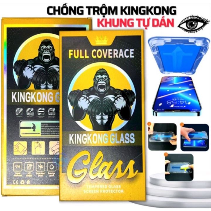 Cường lực King Kong chống nhìn trộm cao cấp - có khung tự dán | Lazada.vn