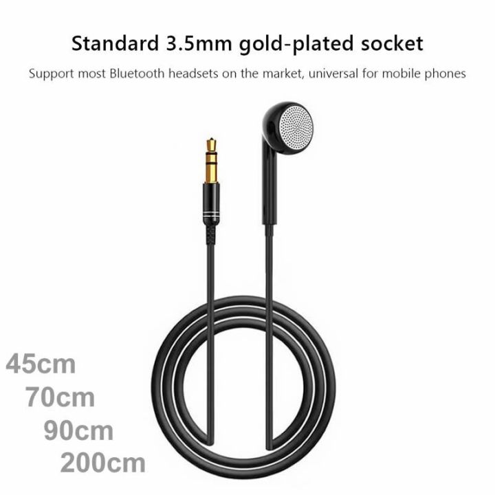 3.5mm High End Single Side Mono Earphone Mono Wired Headset For Mobile ...