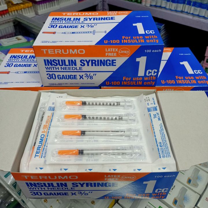 TERUMO Insulin Syringe with Needle 30 Gauge x 3/8" - 1cc - 100pcs. | Lazada PH