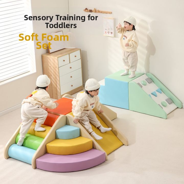 Soft Sensory Training Set for Babies Indoor Soft Pack Slide Climbing ...