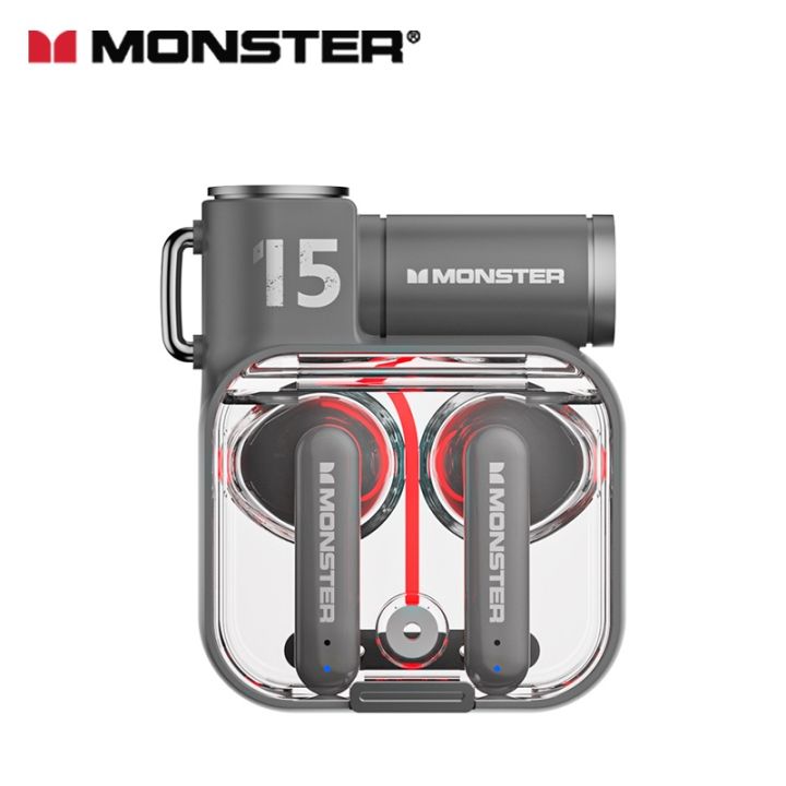 Monster XKT15 Wireless Bluetooth 5.3 Headphones Gaming Earbuds Unique ...
