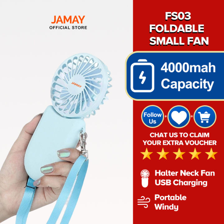 JAMAY FS03 1200mAh New Usb Foldable Mini Fans Portable Air Cooler 3 ...