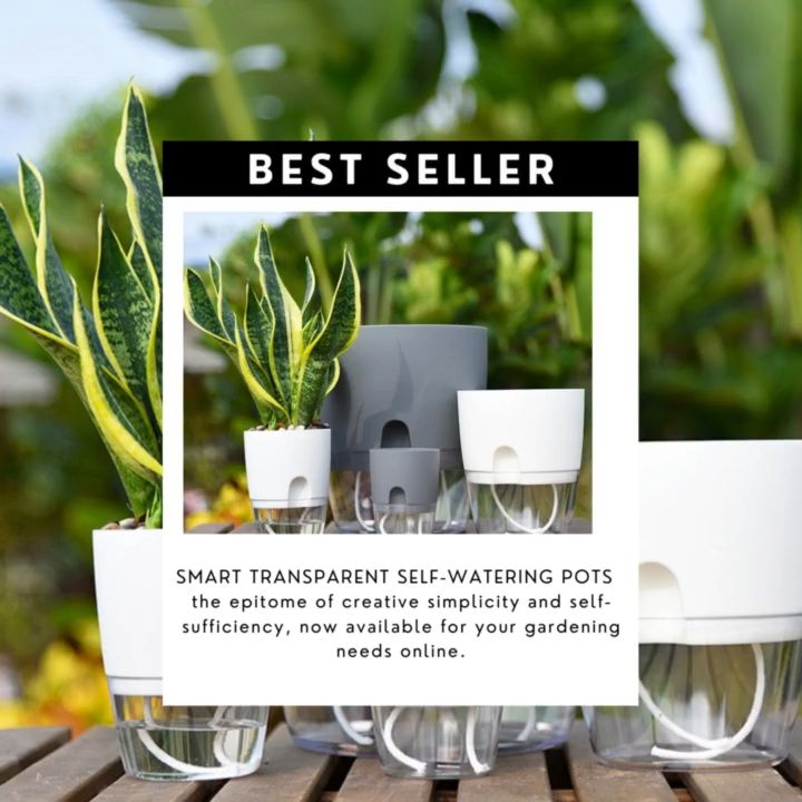 (SG Seller) Smart Self Watering Flower and Plant Pot / Plastic Pot ...