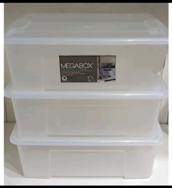 Megabox 3 pcs 12L Stackable Storage Box 40x29x14cm | Lazada PH
